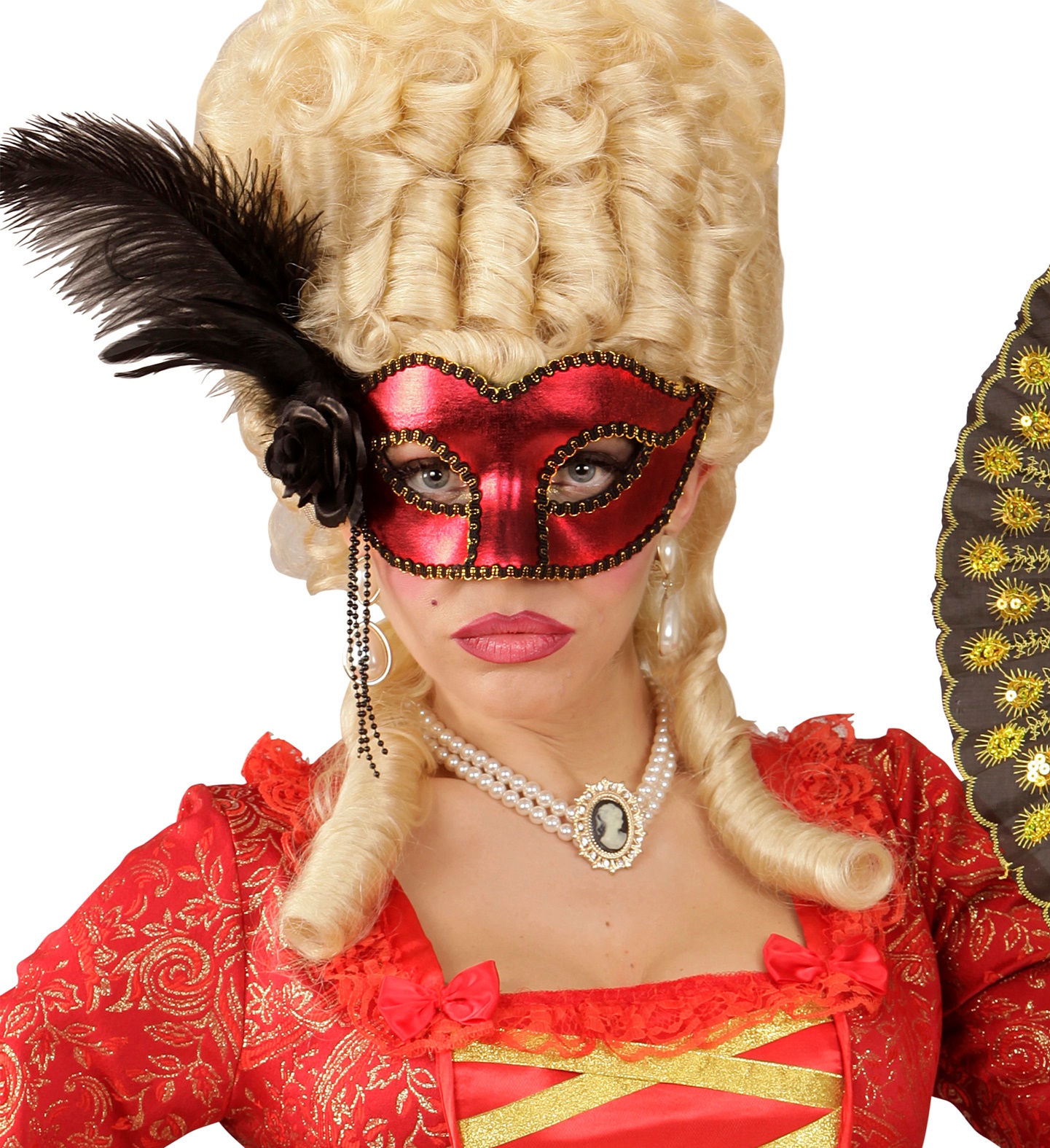 CRVENA VENECIJANSKA MASKA | PARTY BOX